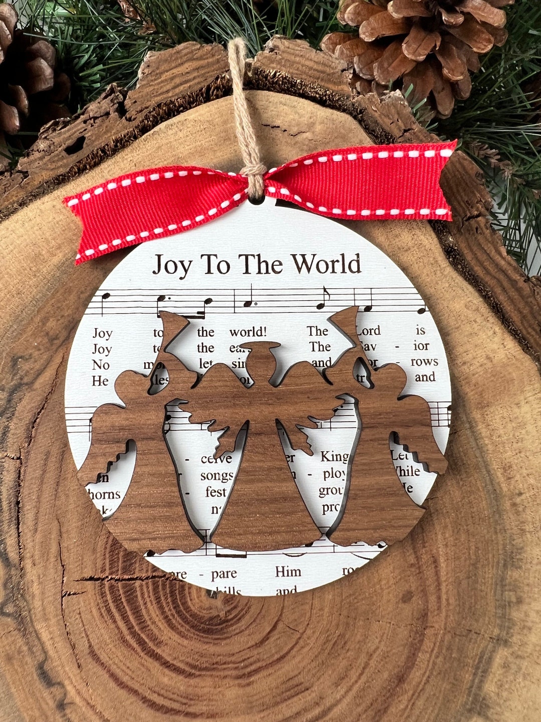 Christmas Carol Ornament (joy) Wood Christmas Ornament - Etsy