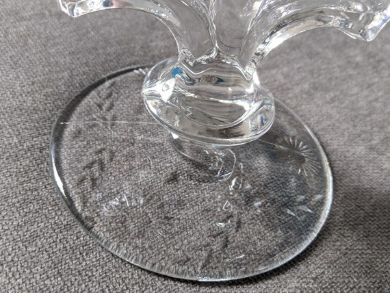 Vintage Etched Candelabra S2 Depression Glass Candle Holder New ...