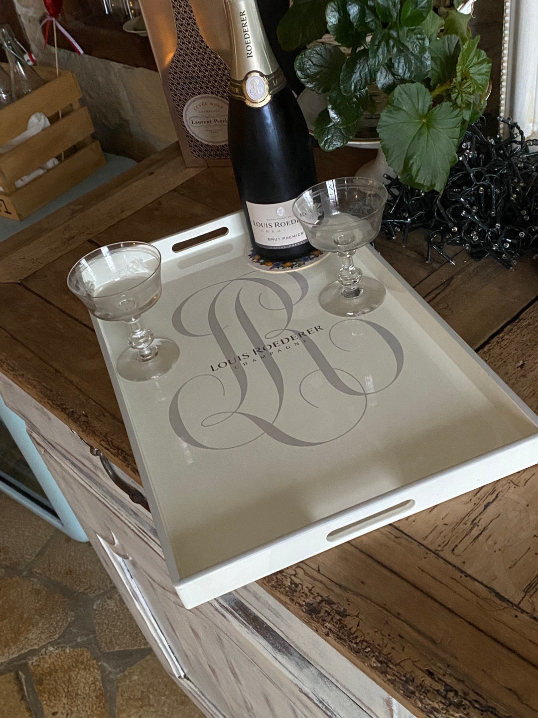 Louis Roederer Vintage Champagne Tray - Etsy