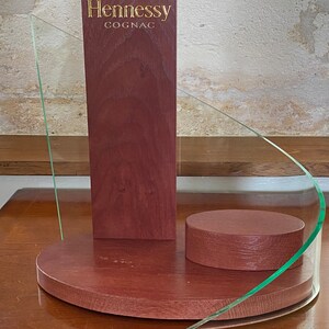 Rare Hennessy Cognac Bottle Display. Solid Wood and Perspex. Fabulous ...