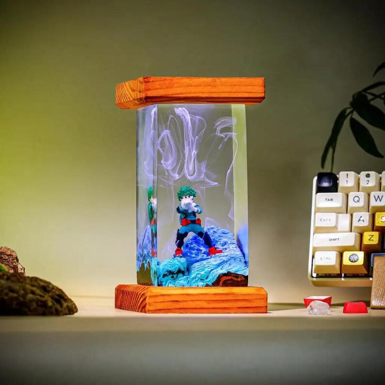 Deku Resin Lamp My Hero Academia Handmade Anime Light Izuku Midoriya ...