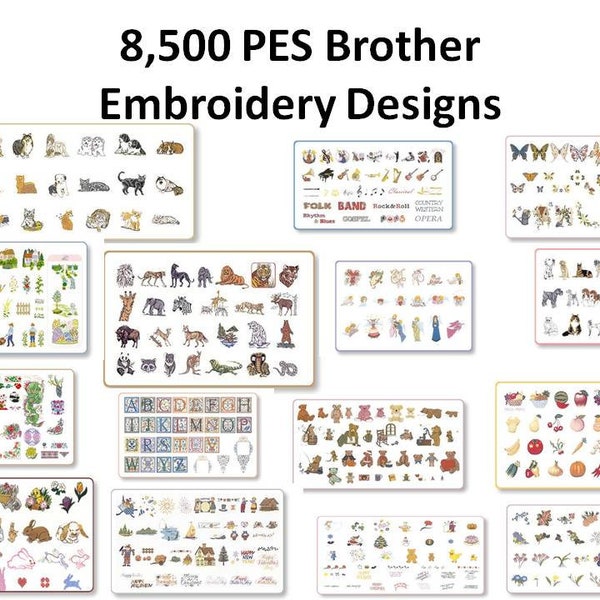 Brother Embroidery Design Pes - Etsy
