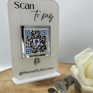 Mini Acrylic Single QR Code Business Social Media Sign & Stand | Salon ...