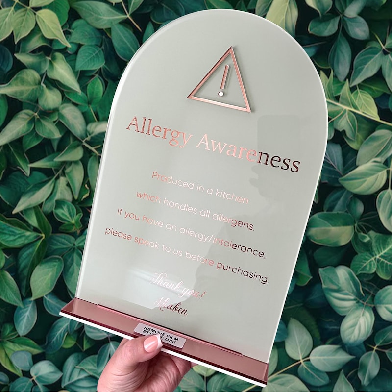 Allergen Sign On - Etsy UK