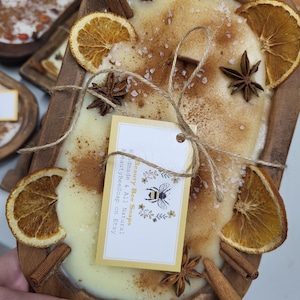 Spiced Orange and Cinnamon Chai Woodwick Dough Bowl Candle - Etsy