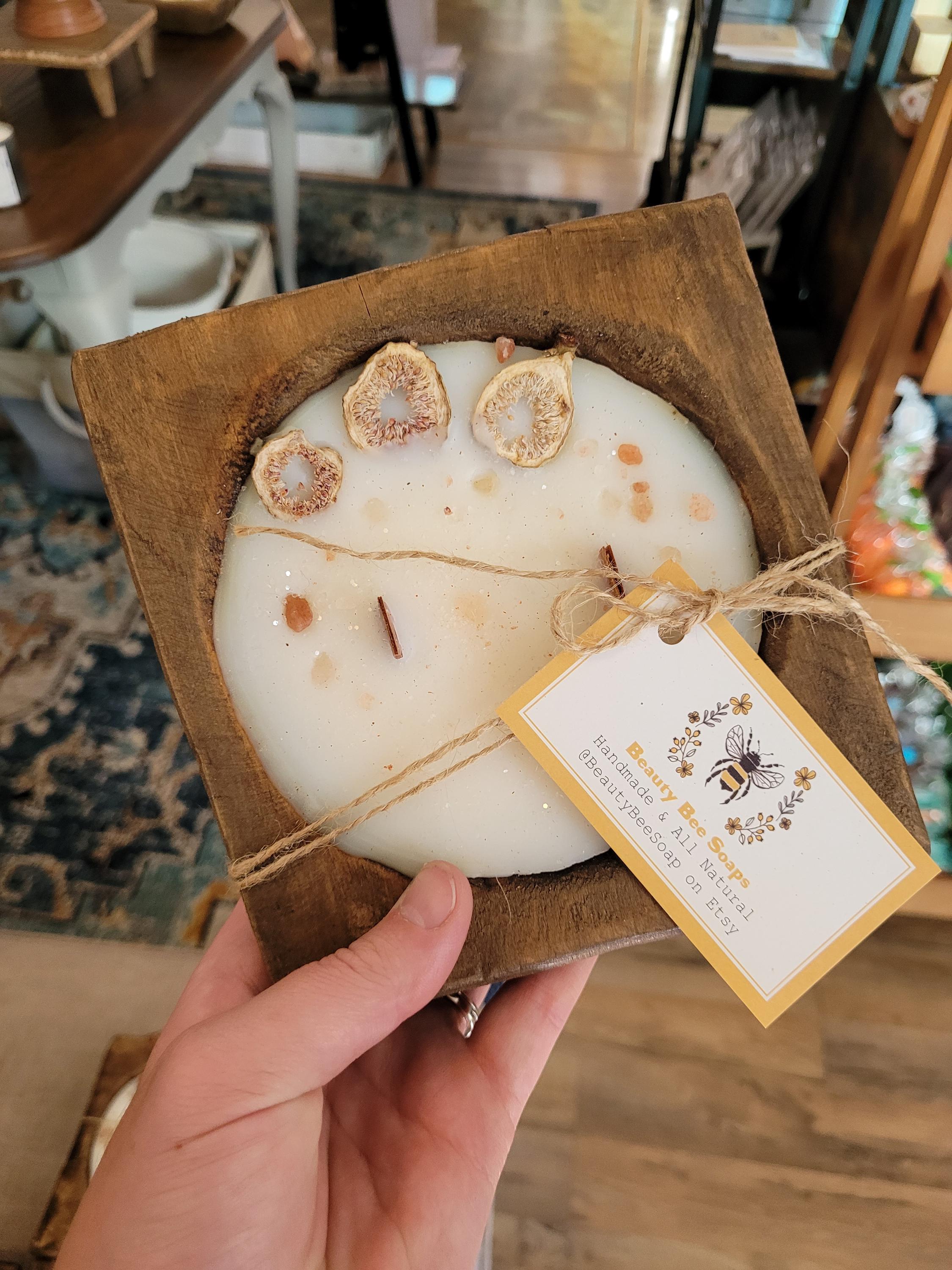 Dough Bowl Candle: Brown Sugar Fig - Square Cheese Mold - Etsy