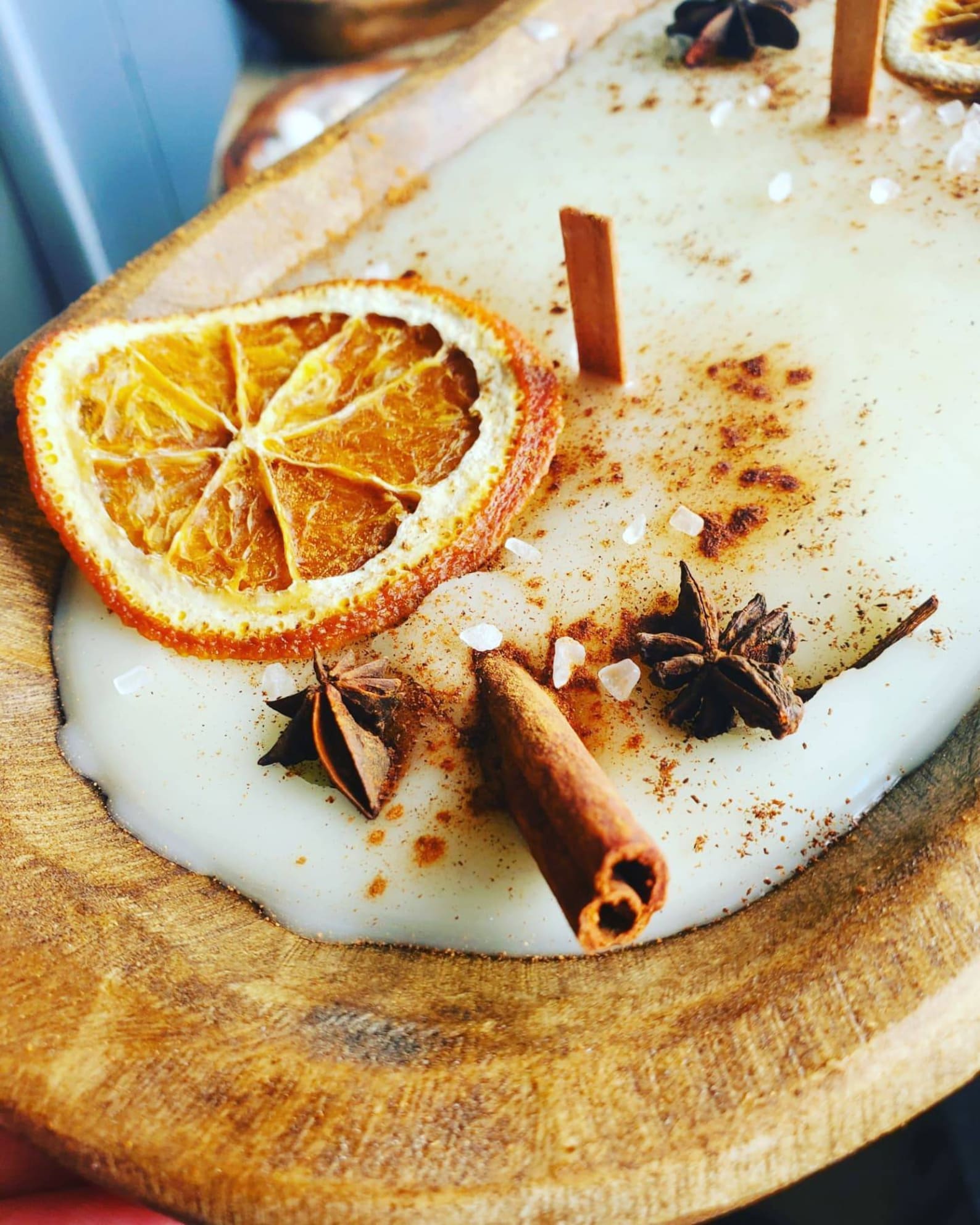 Spiced Orange and Cinnamon Chai Woodwick Dough Bowl Candles - Etsy