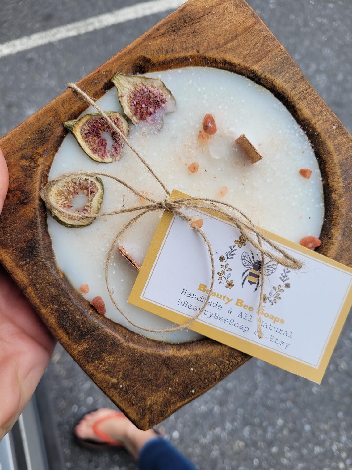 Dough Bowl Candle: Brown Sugar Fig - Square Cheese Mold - Etsy