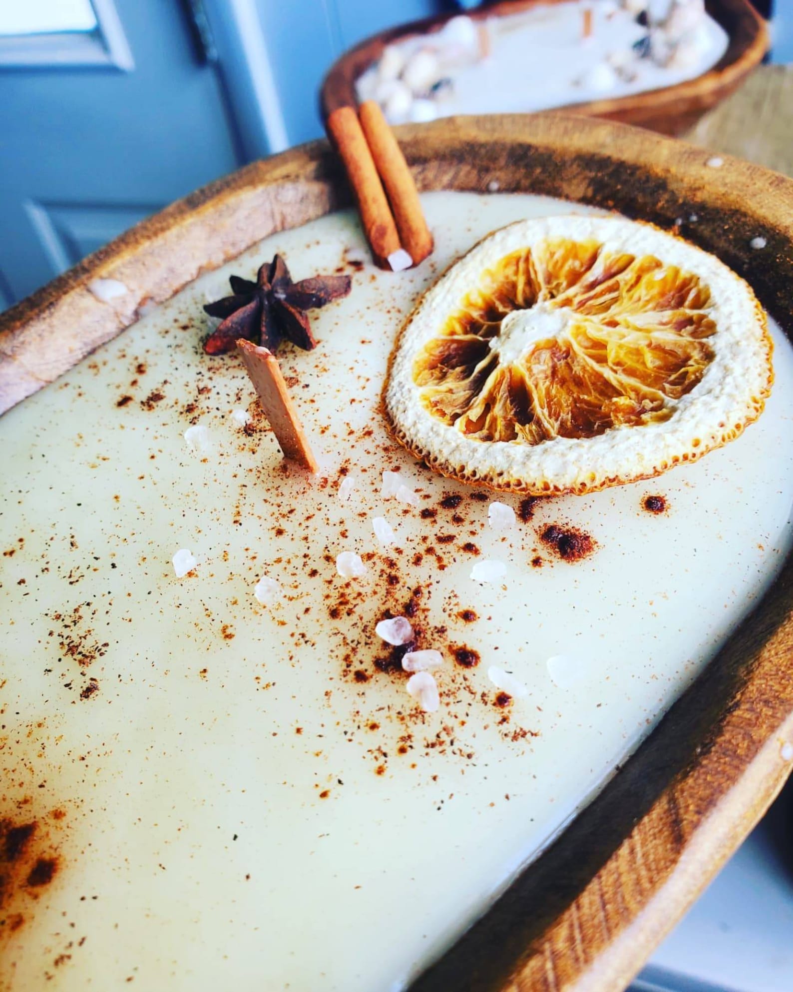 Spiced Orange and Cinnamon Chai Woodwick Dough Bowl Candles - Etsy