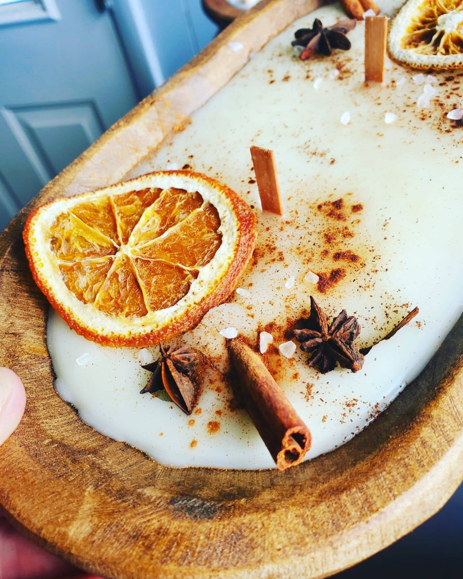 Spiced Orange and Cinnamon Chai Woodwick Dough Bowl Candles - Etsy