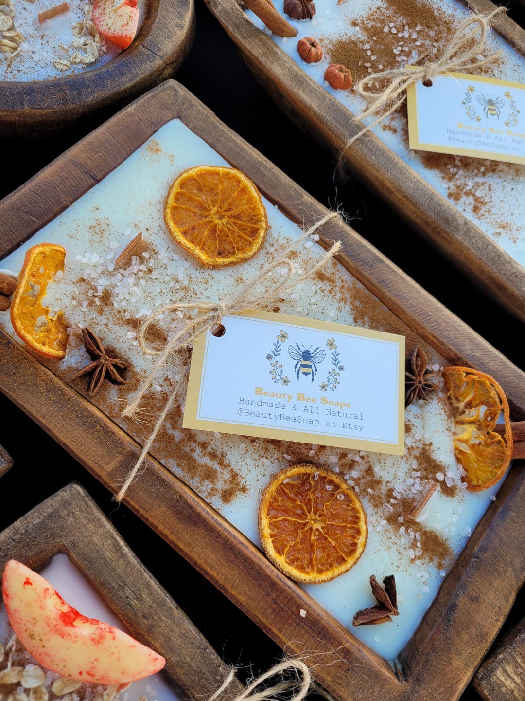 Spiced Orange and Cinnamon Chai Woodwick Rectangular Dough Bowl Candle - Etsy