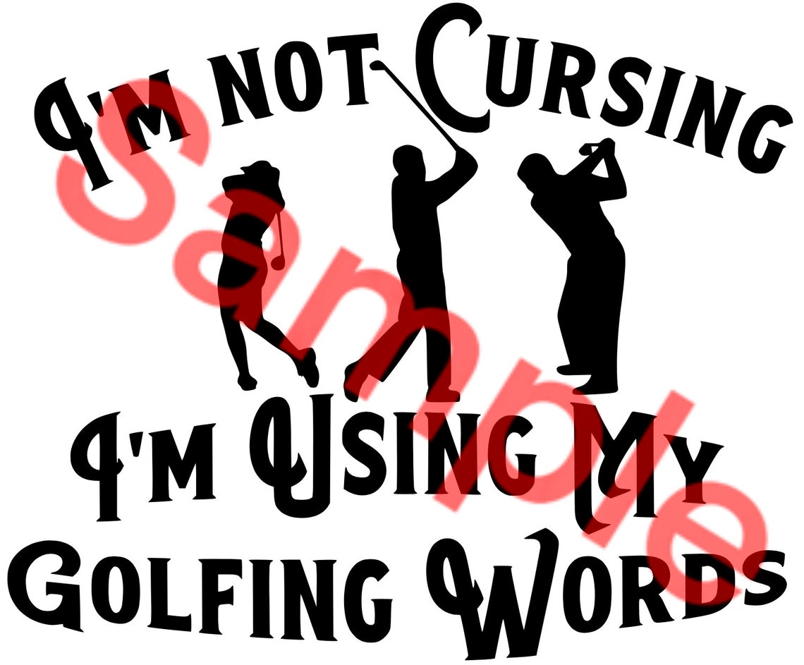 Using My Golfing Words SVG Cut File and PNG - Etsy