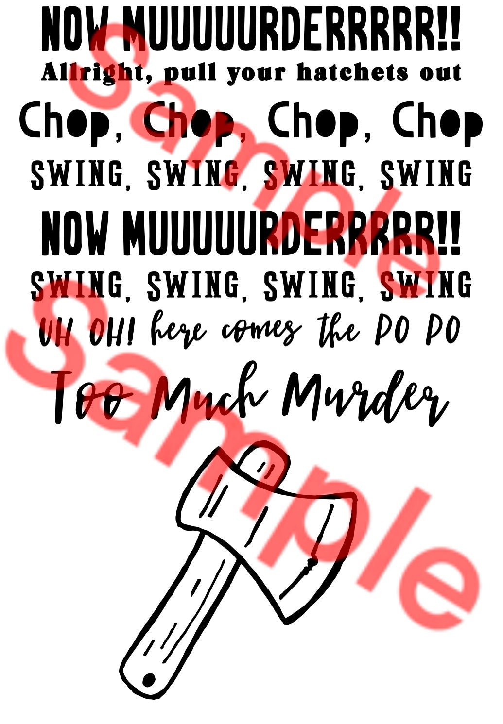 Chop Chop Swing Swing Murder SVG, PNG, ICP, Juggalo - Etsy