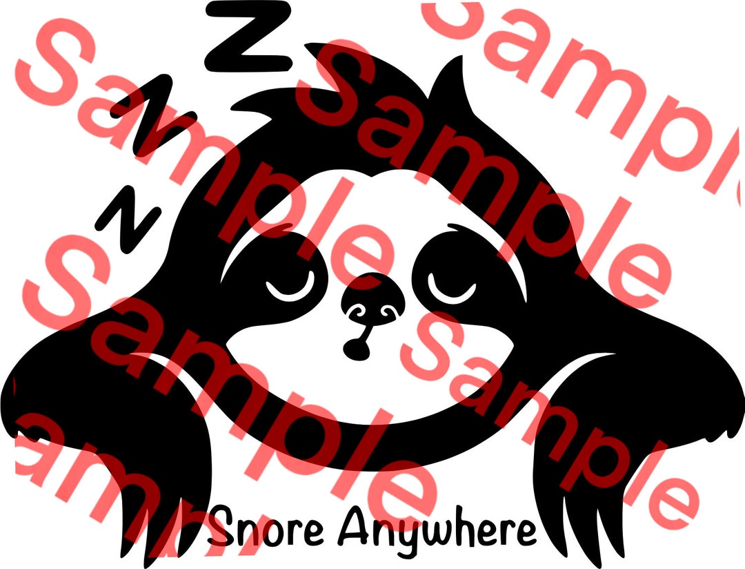 Sloth Snore Anywhere SVG, PNG - Etsy