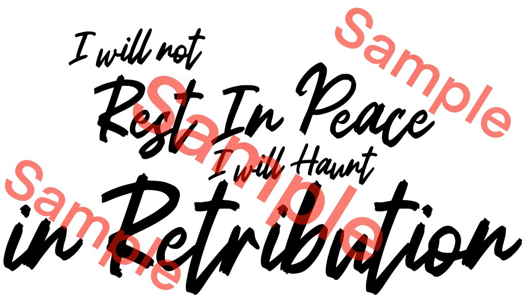 Rest in Peace/retribution SVG, PNG - Etsy