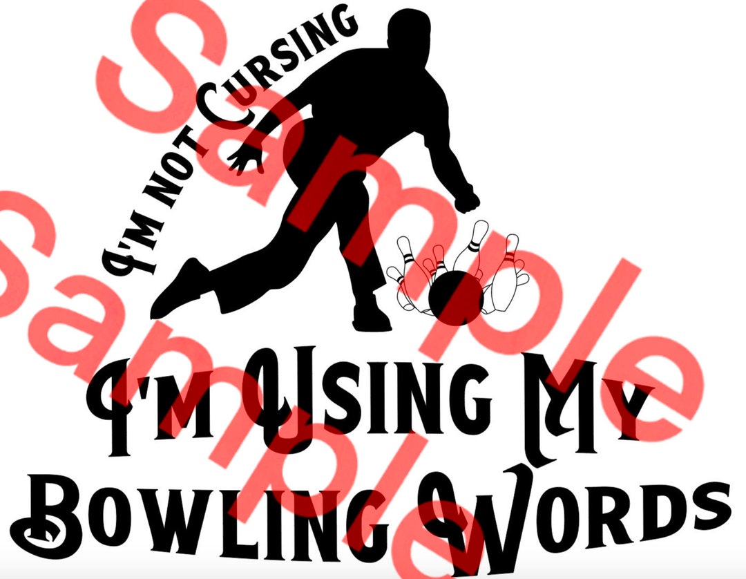 Using My Bowling Words SVG Cut File and PNG - Etsy