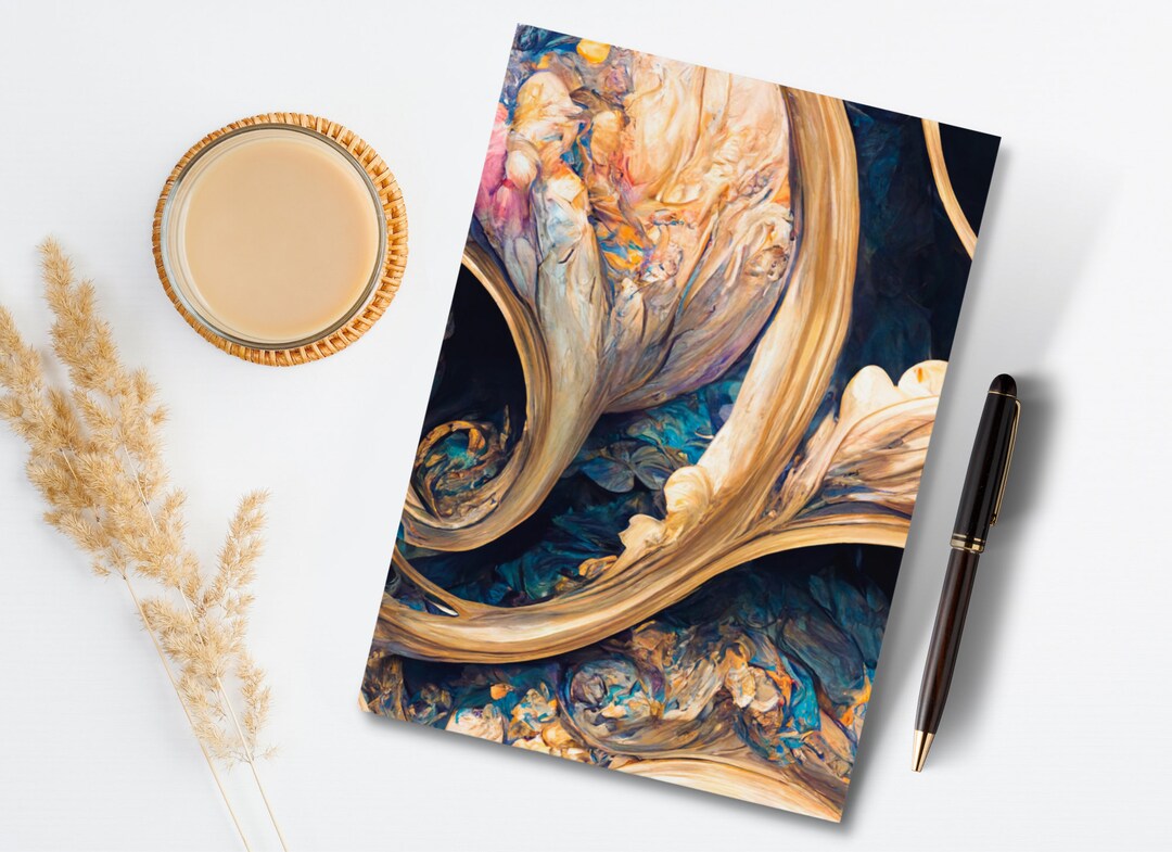 Hardcover Lined Journal Unique Art Deco Notebook Blank Book - Etsy