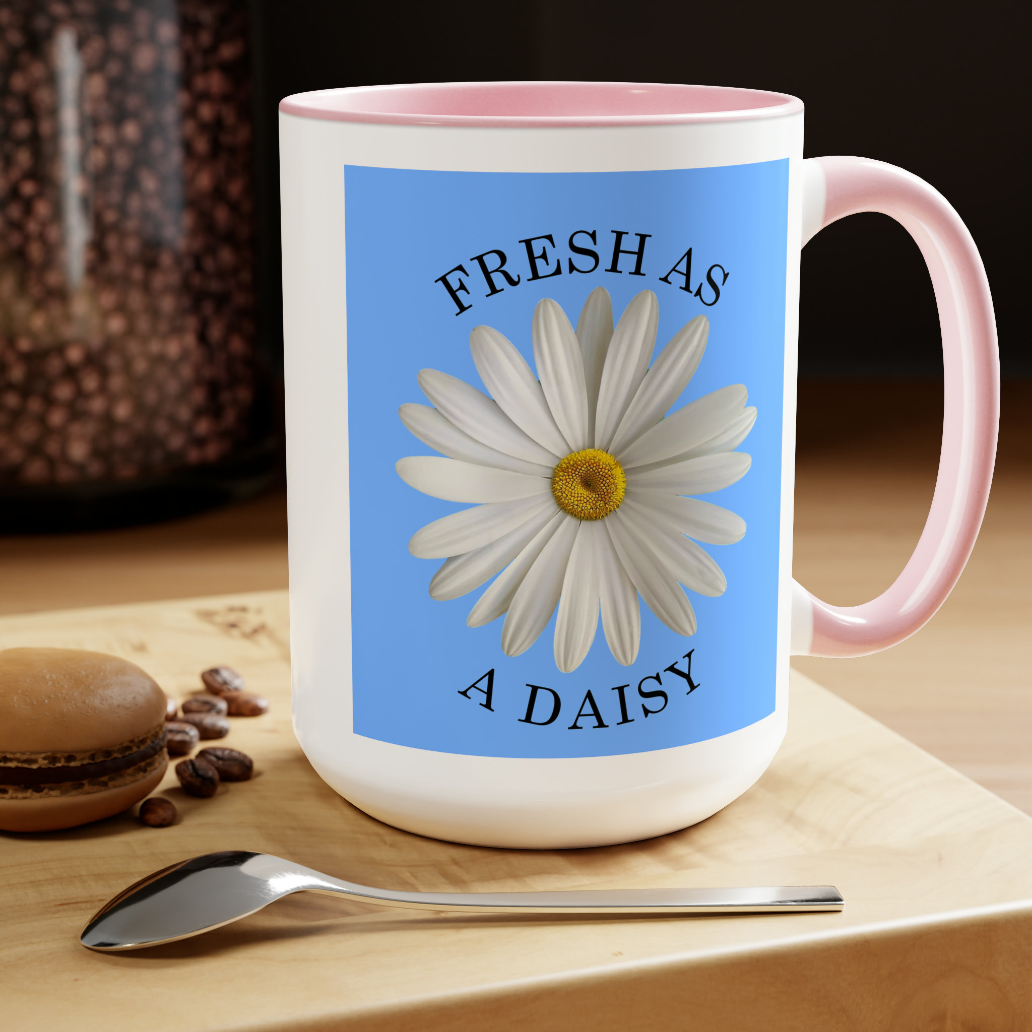 Fresh As A Daisy Floral Kaffeetasse, ein wunderschönes weißes ...