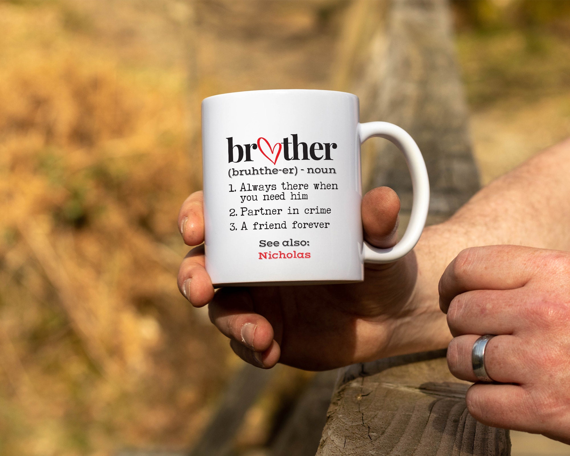 Personalized Brother Definition Coffee Mug, Sentimental Gift - Etsy