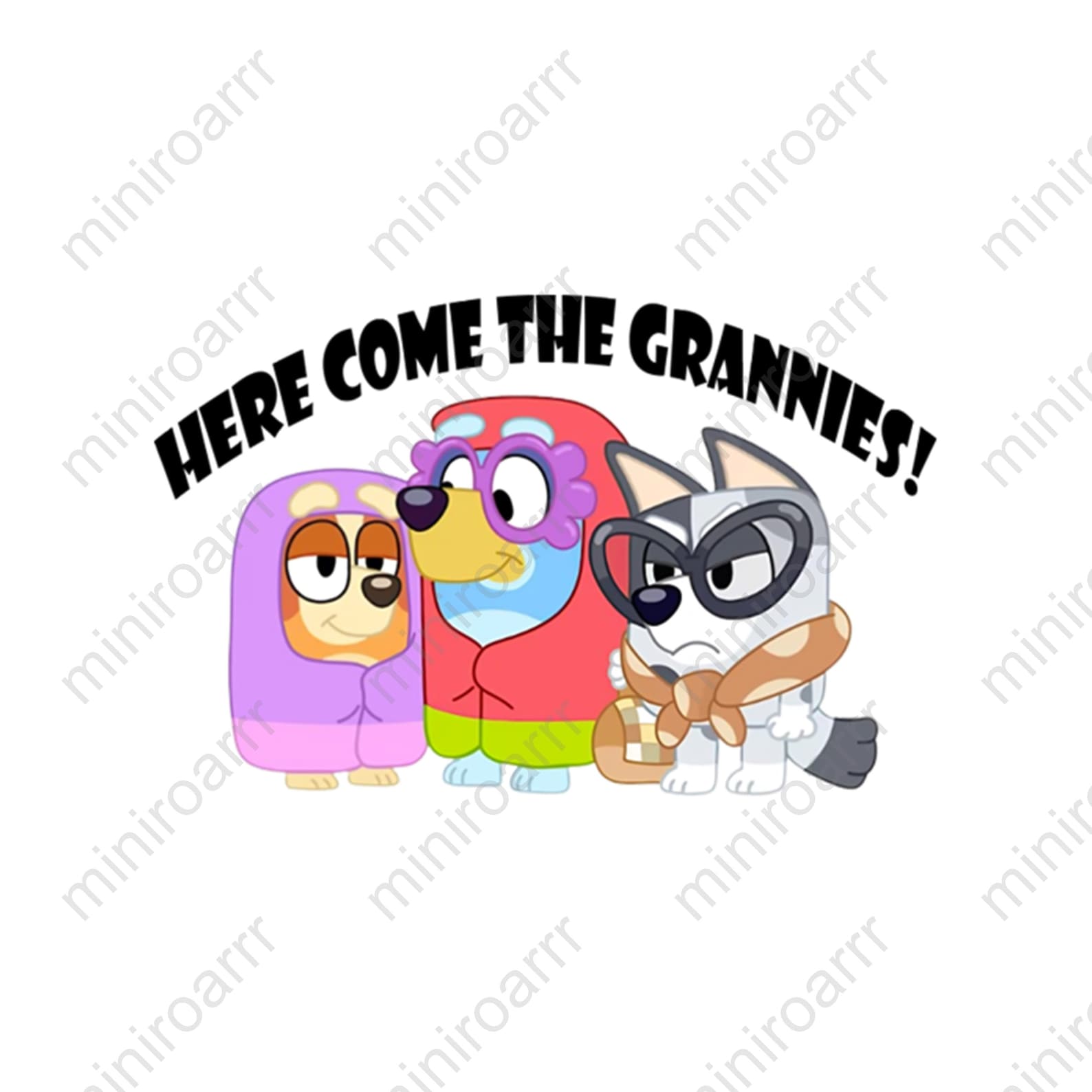 Bluey Here Come the Grannies PNG, Nice Parking Spot Rita Grannies Bluey ...