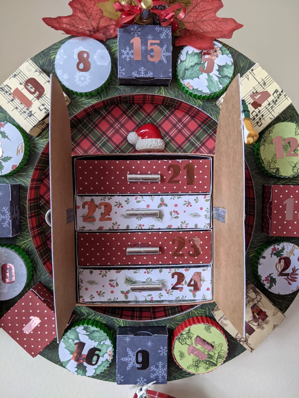 SVG Files for This Beautiful Christmas Wreath Advent Calendar - Etsy