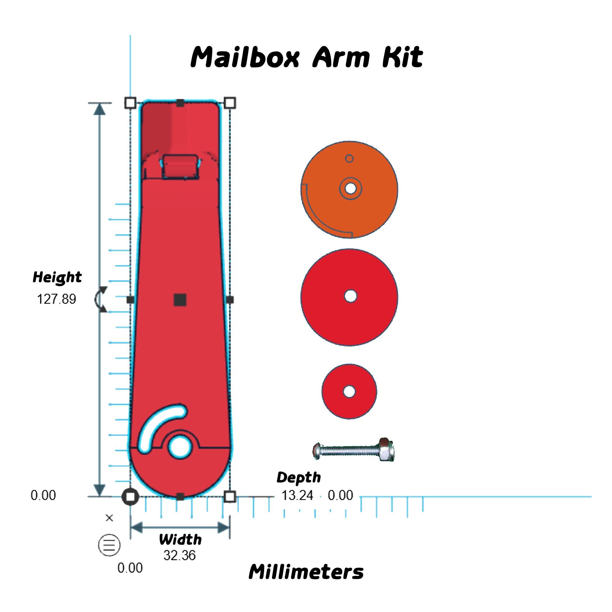 Wavy American Flag Mailbox Flag Replacement Postal Arm Kit Gift for Him ...