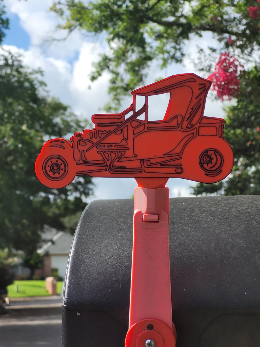 Hot Rod Roadster 3D Printed Red & Black Interchangeable Custom Mailbox ...