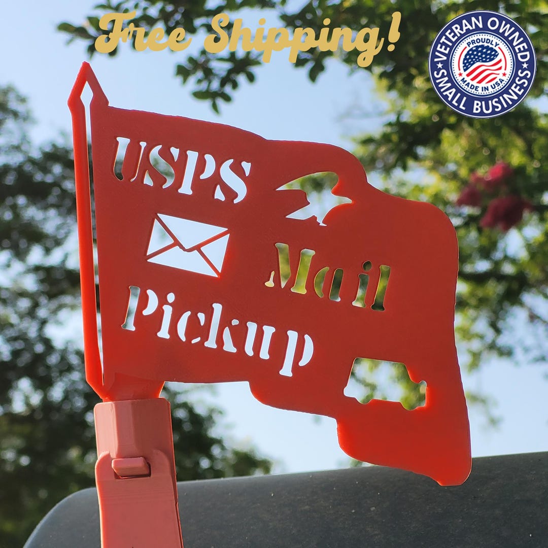 USPS Mail Pickup Wavy American Mailbox Flag Replacement Postal Arm Kit ...
