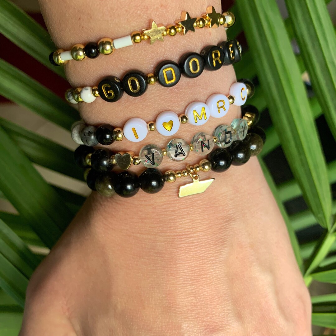 Tennessee Bracelet Stack Vandy Set Gold TN Charm Commodores Jewelry Go ...