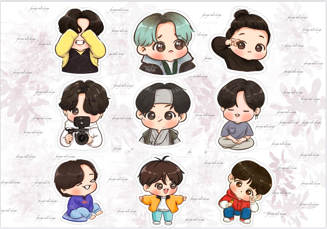 Chibi Jungkook 9ct Stickers - Etsy