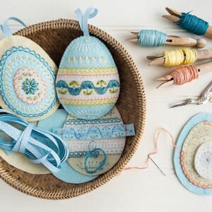 Embroidered Felt Easter Eggs PDF Pattern Easter Egg - Etsy
