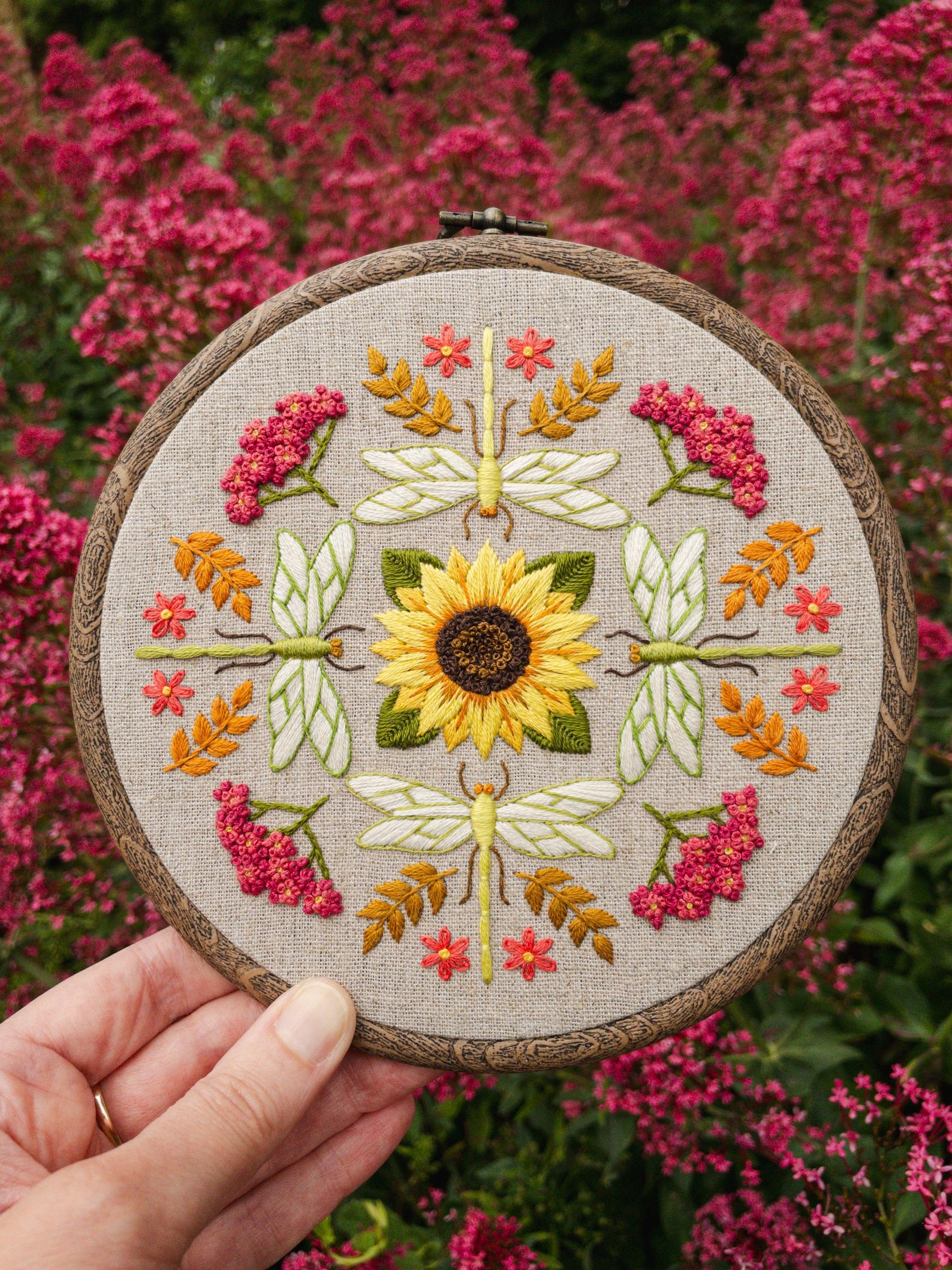 Summer Hand Embroidery Pattern PDF, Floral Embroidery Pattern ...