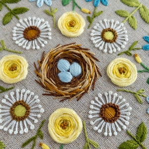 Four Seasons Embroidery Pattern Bundle, Seasonal Samplers, Botanical ...