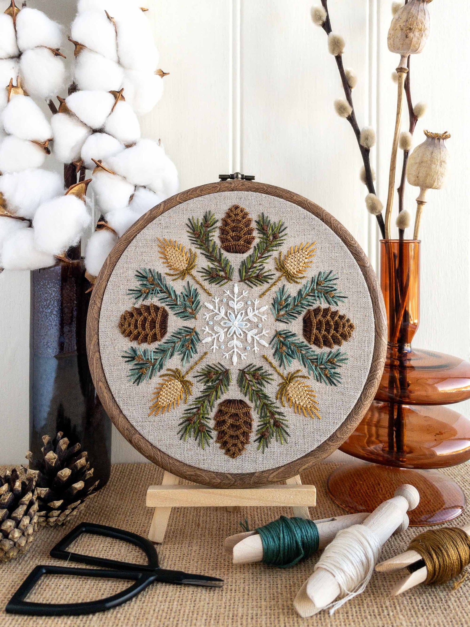 Winter Hand Embroidery Pattern, Winter Sampler PDF Pattern, Winter ...