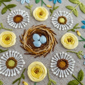 Spring Sampler Embroidery Pattern, Floral Hand Embroidery, Spring ...