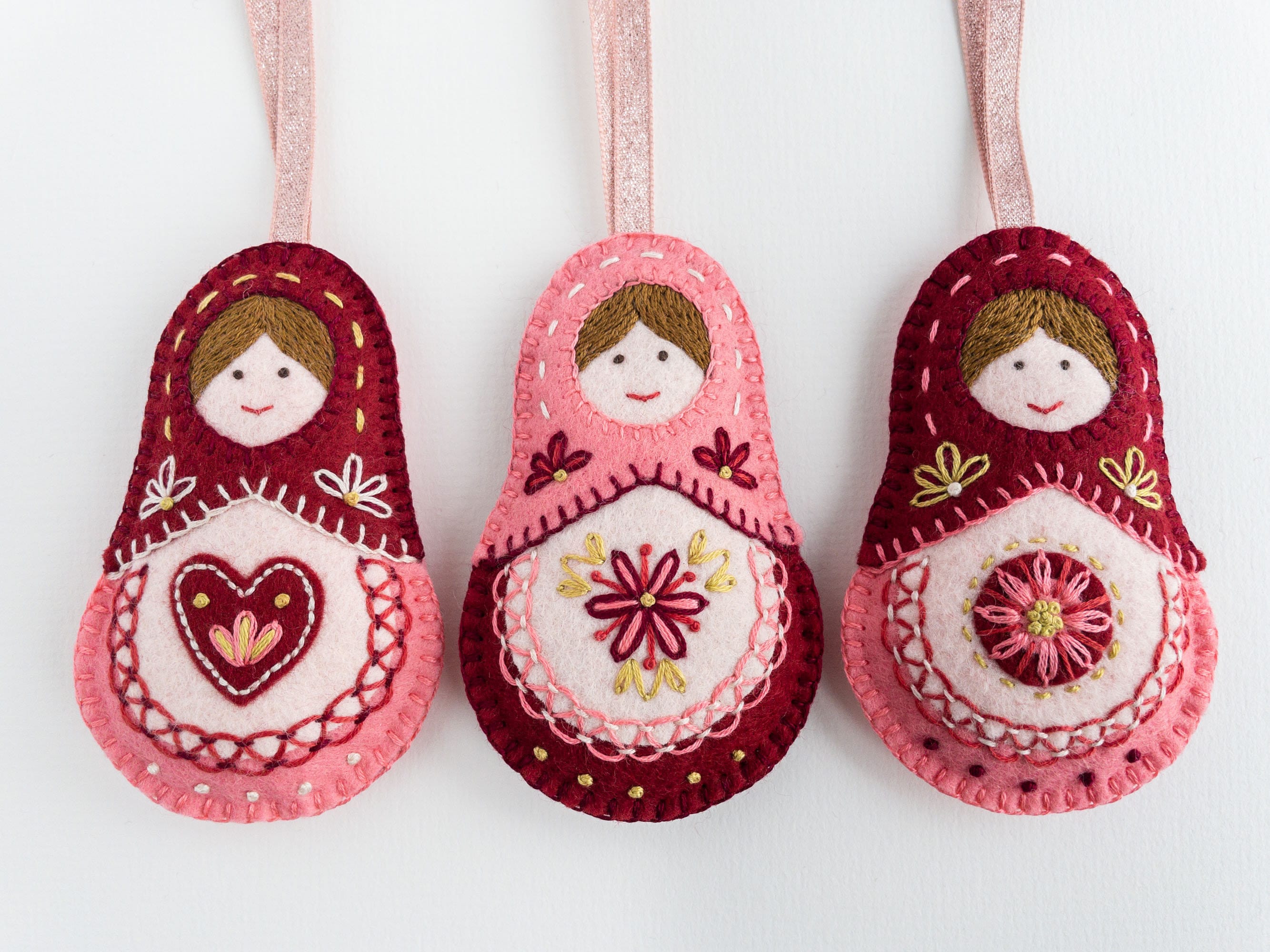 Patrón de muñecas Matryoshka de fieltro adornos DIY de San - Etsy México