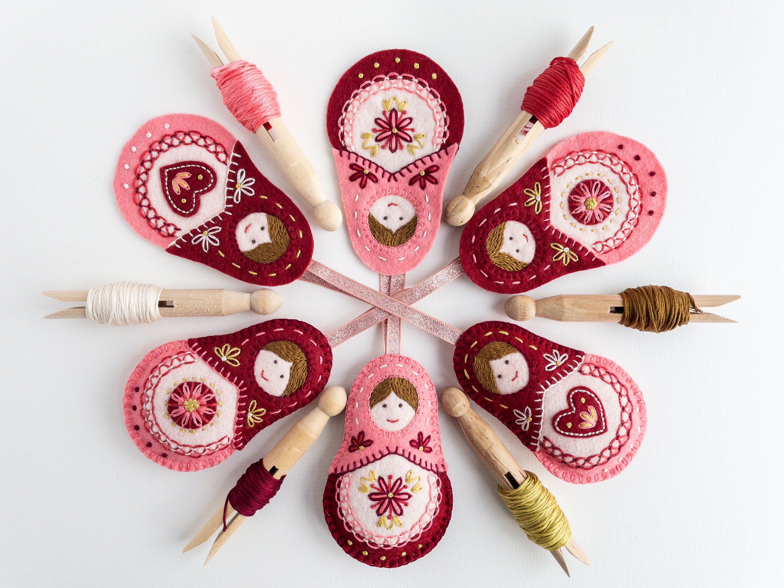 Patrón de muñecas Matryoshka de fieltro adornos DIY de San - Etsy México