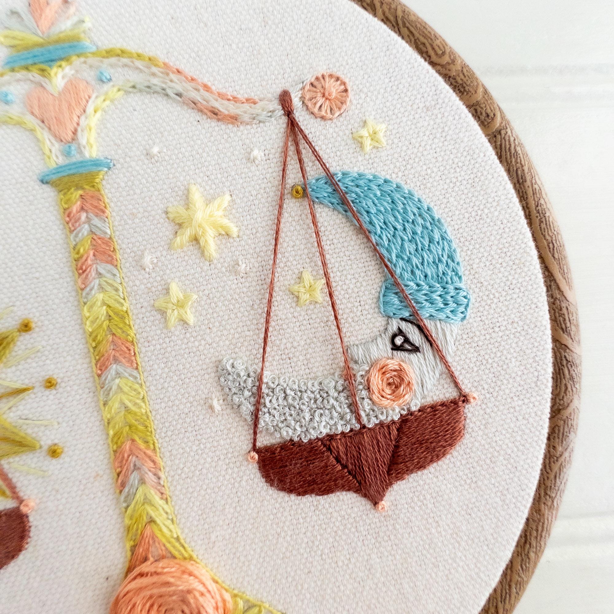 Libra the Scales Hand Embroidery Pattern, Zodiac Design by the Hoop in ...