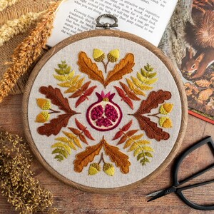 Autumn Hand Embroidery Pattern, Fall Sampler PDF Pattern, Embroidery ...