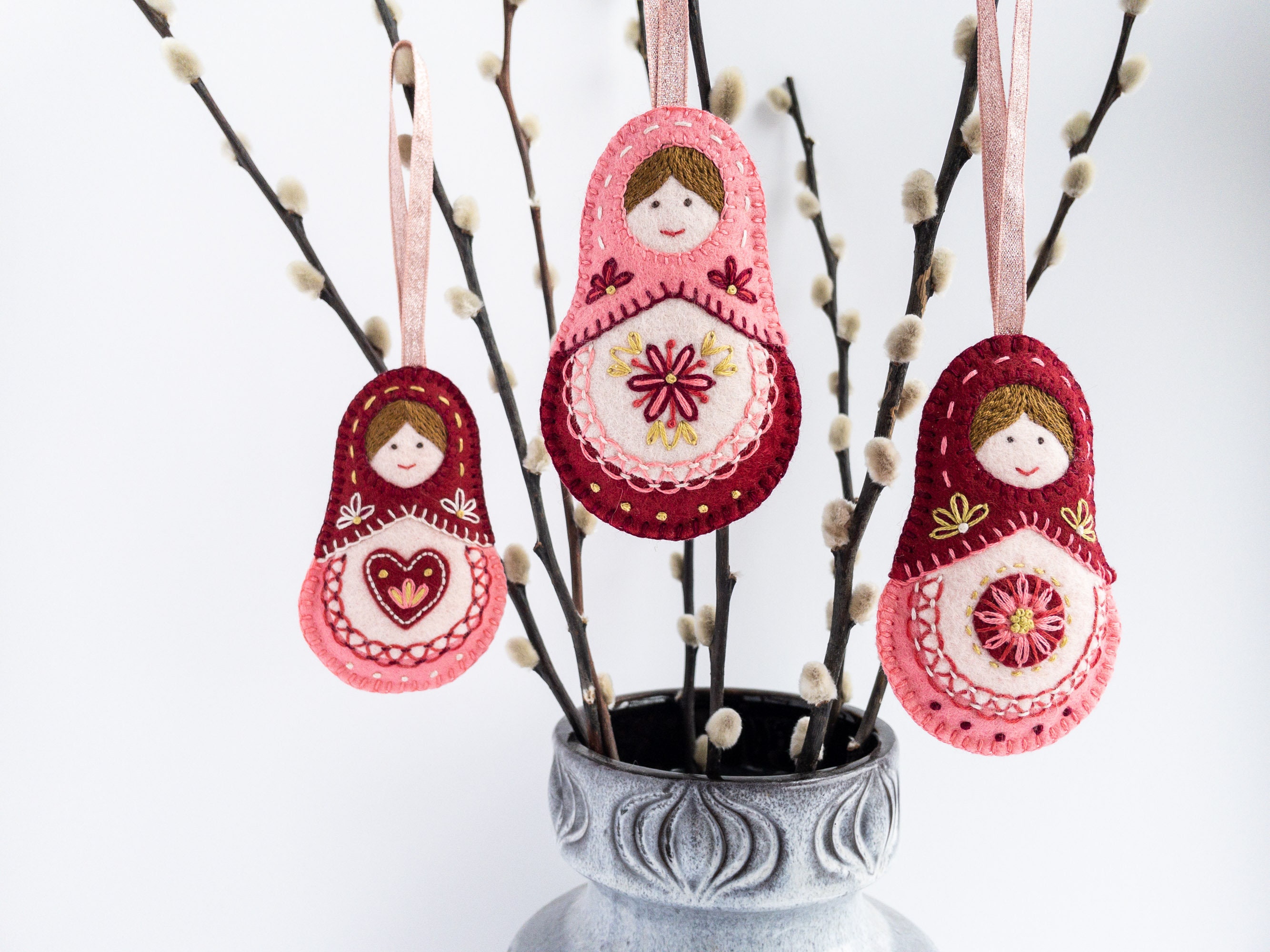 Patrón de muñecas Matryoshka de fieltro adornos DIY de San - Etsy México