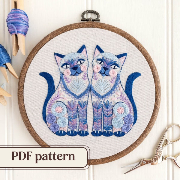 Cat Hand Embroidery - Etsy