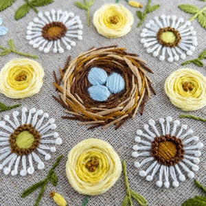 Four Seasons Embroidery Pattern Bundle, Seasonal Samplers, Botanical ...