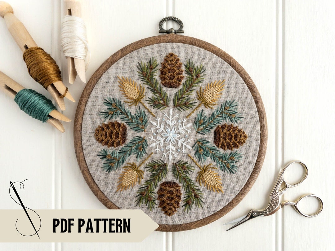 Winter Hand Embroidery Pattern, Winter Sampler PDF Pattern, Winter ...
