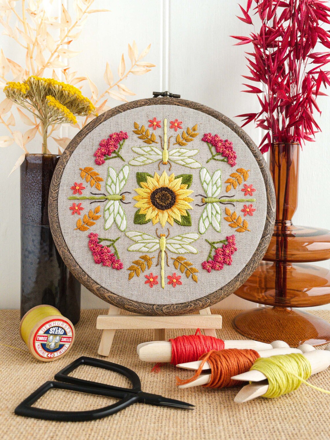 Summer Hand Embroidery Pattern PDF, Floral Embroidery Pattern ...