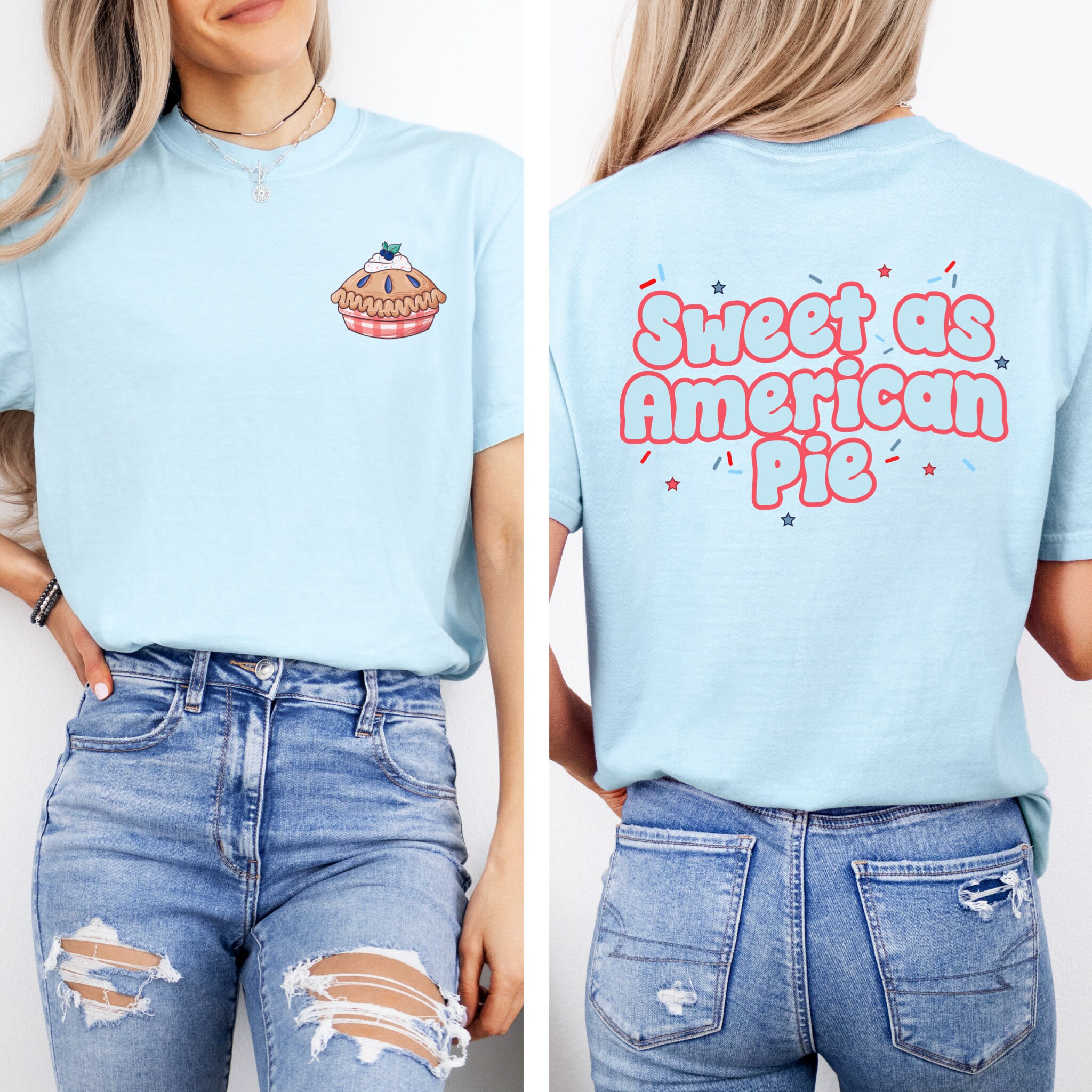 Sweet as American Pie T-shirt, 4th of July Shirt, Women's Patriotic ...