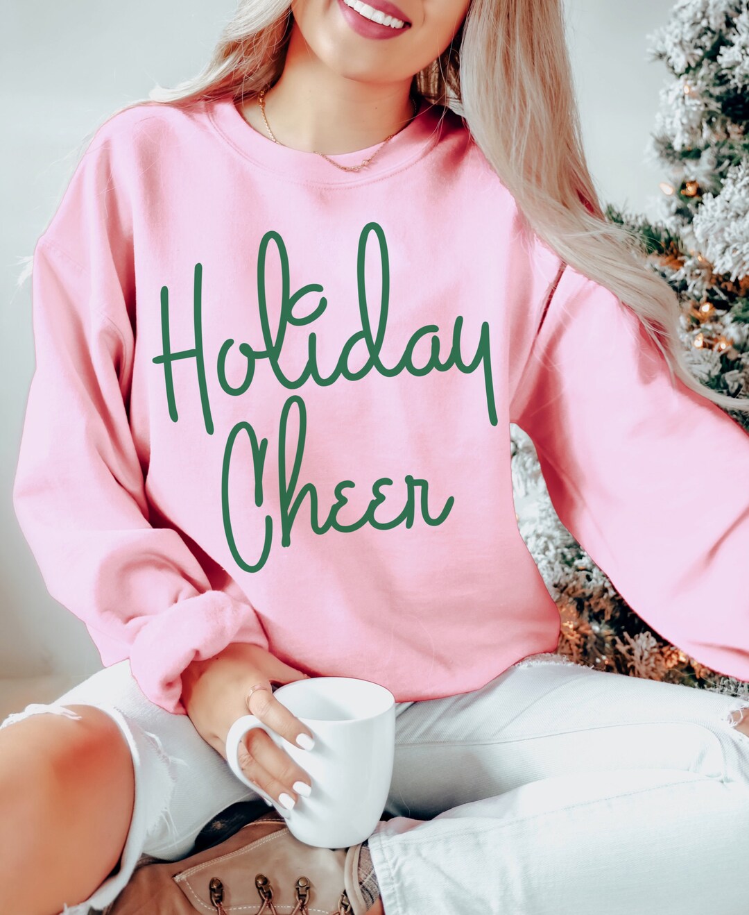 Holiday Cheer Sweatshirt, Womens Holiday Sweatshirt, Holiday Sweater ...