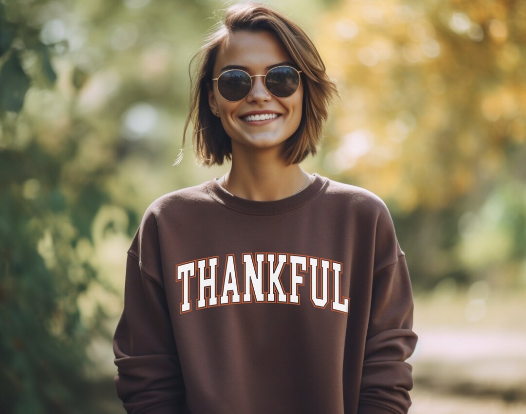Thankful Sweatshirt, Thanksgiving Shirt, Fall Sweatshirt, Women's ...