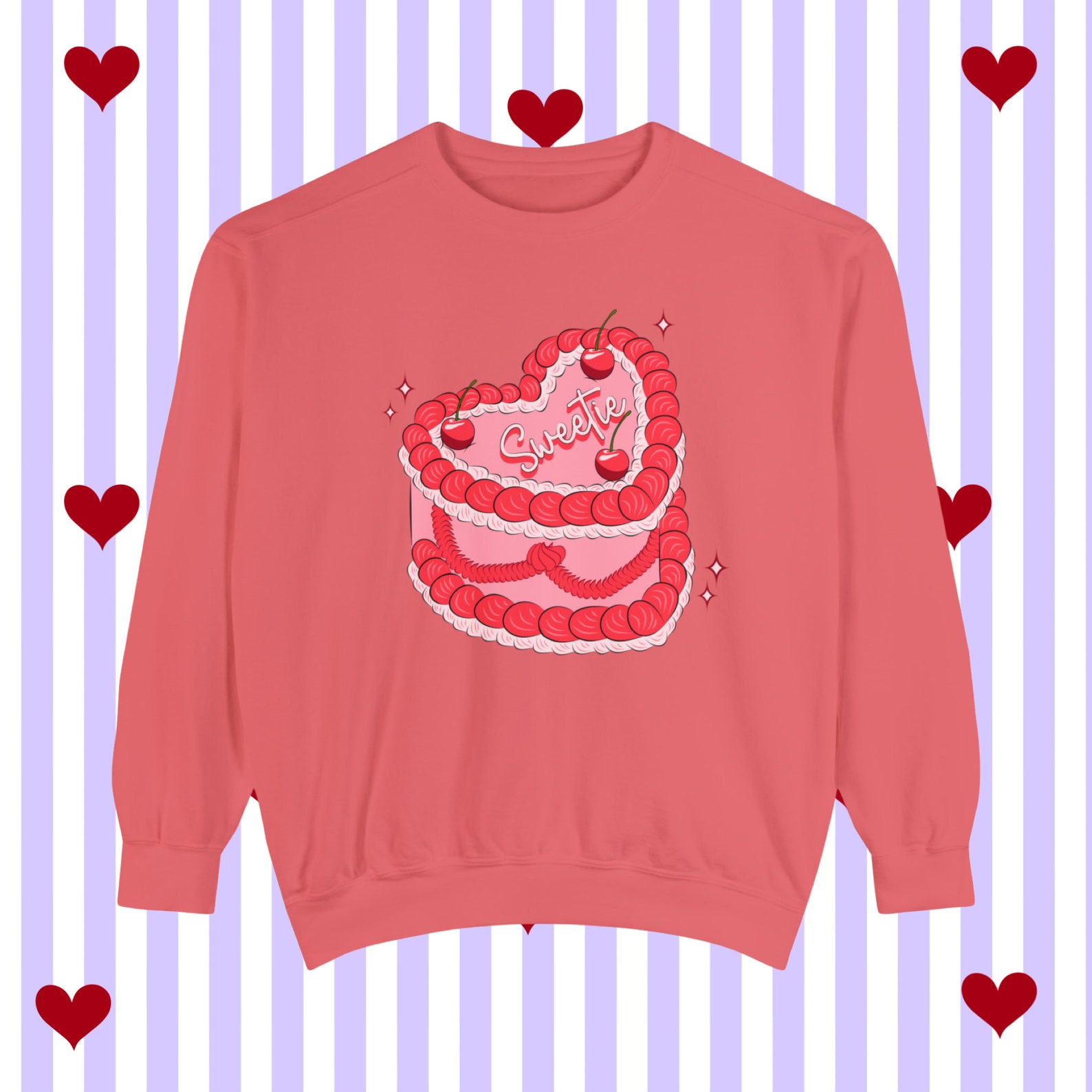 Valentine Sweetie Heart Cake Sweatshirt, Valentines Shirts for Women ...