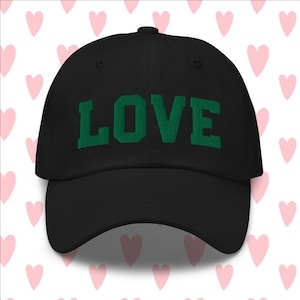 Green Love 3D Puff Embroidery Hat, Valentine's Day, Valentine's Day ...