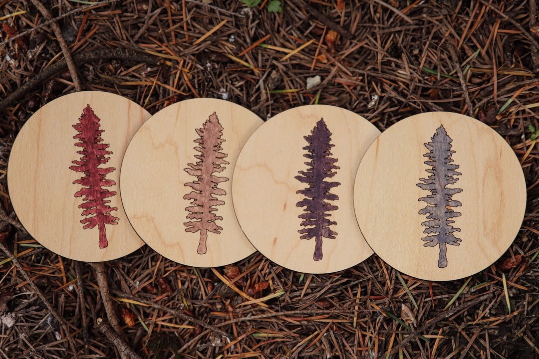 Engraved Coasters, Tree Coaster, Wooden Coasters, Unique Coasters ...